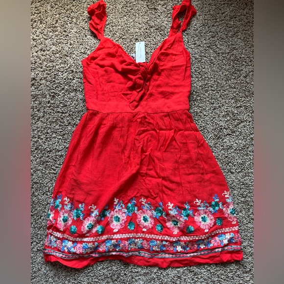 Francesca's Collections | Dresses | Francescas Coral Embroidered Dress ...